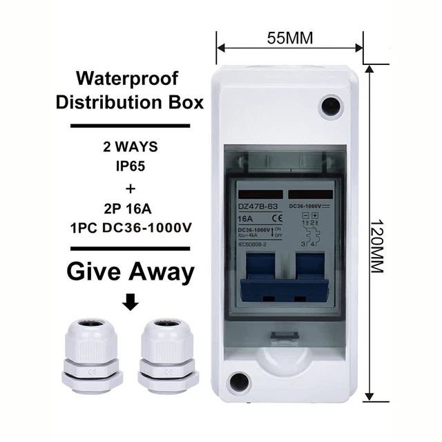 SOLAR PHOTOVOLTAIC CELL Combiner Box DC-circuit Breaker Switch With ...
