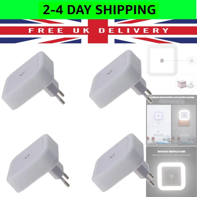 PLUG-IN NIGHT LIGHT, Bathroom Shaver Light, LED Bed Lights with Auto ...