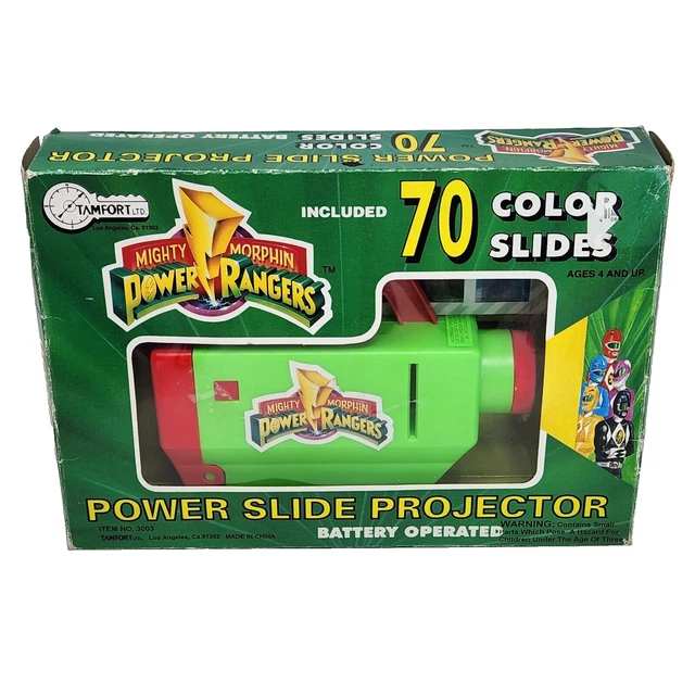 VINTAGE MIGHTY MORPHIN Power Rangers Power Slide Projector W/ 70 Slides ...