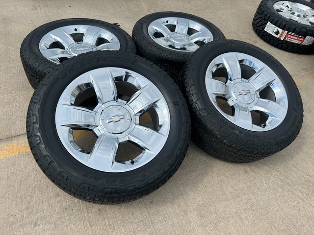 20& CHEVY SILVERADO Tahoe OEM wheels rims CHROME 2016 2017 2018 2019 2020 5651 EUR 1.473,70 ...