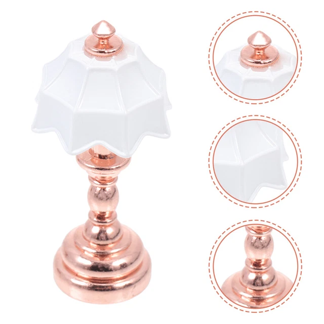 MINI HOUSE ADORNMENT Miniature Dollhouse Floor Lamp Garden Nightlight £ ...