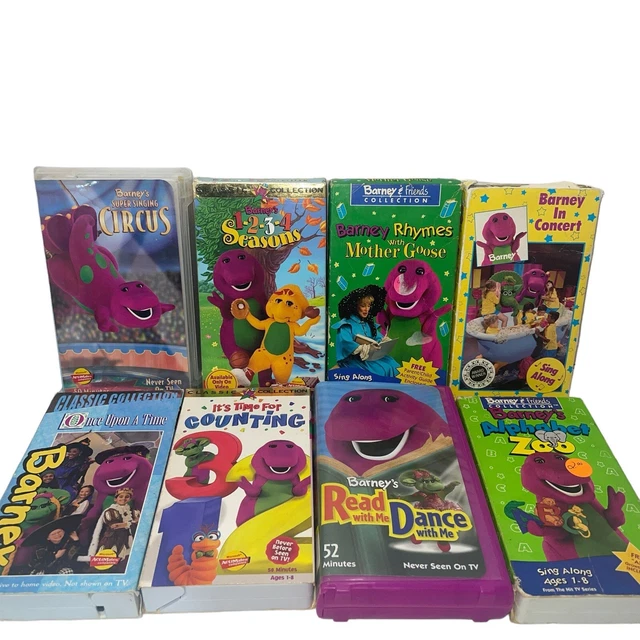 VTG BARNEY VHS Lot Of 8 Mother Goose In Concert Counting Read & Dance ...