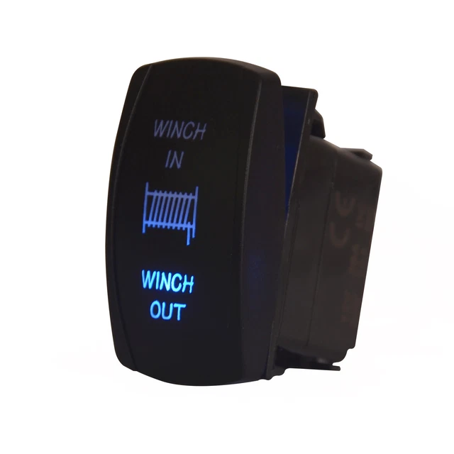 7 PIN WINCH In Rocker Switch Out Switch Blue Led for Boat Truck RV ...