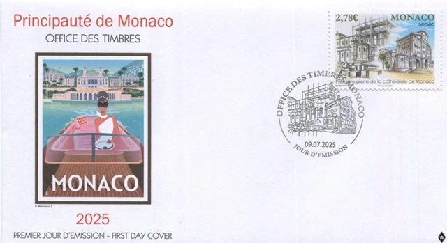 MONACO 2025 FIRST Day Cover SEPAC 2025 - THE CATHEDRAL OF MONACO MNH £6 ...