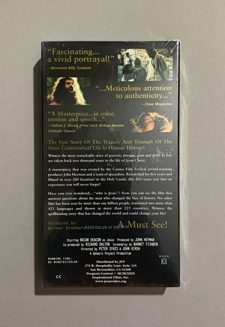 (VHS, 1988) JESUS - Brian Deacon, Factory-Sealed, Collectible/Display ...