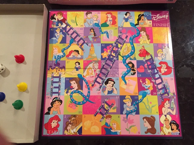 DISNEY PRINCESS SNAKES & Ladders Board Game By Crown £24.24 - PicClick UK
