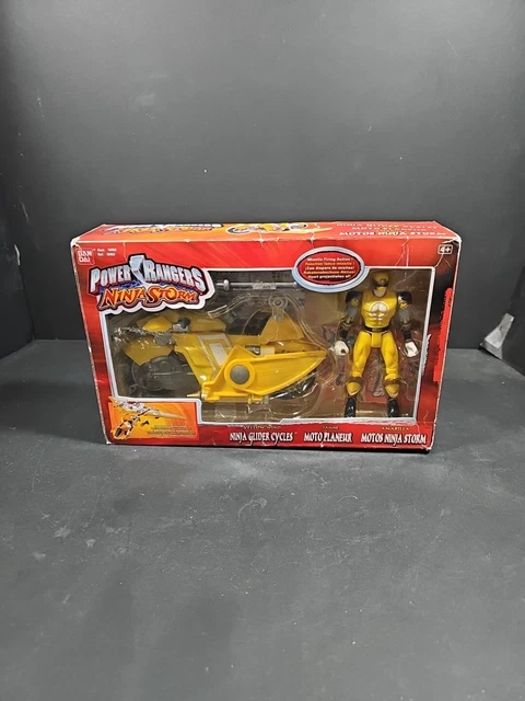 POWER RANGERS NINJA Storm Yellow Wind Ninja Glider Cycles VINTAGE 2003 ...