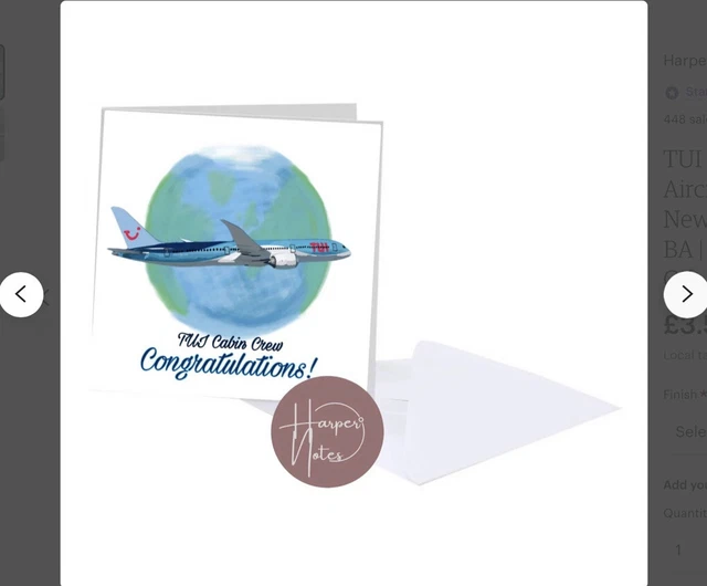 TUI B787 CABIN Crew Pilot Congratulations Card Flight Attendant EUR 4 ...