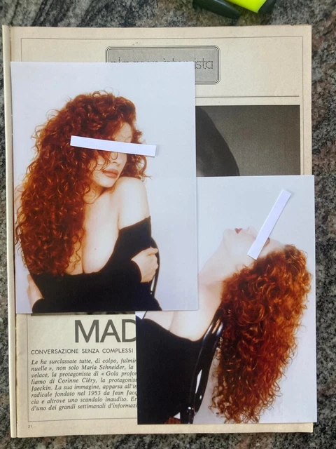 FRANCESCA DELLERA -LA ROMANA 1987 - 2 FOTO + CLIPPING - foto INEDITE ...