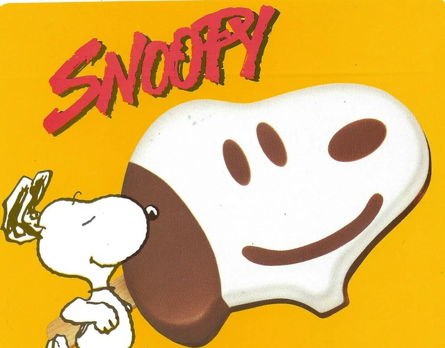 VINTAGE SNOOPY/PEANUTS ICE Cream Sticker-Ice Cream Truck Decal-Vanilla ...