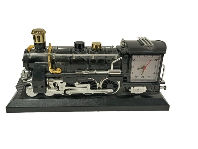 VINTAGE STEAM LOCOMOTIVE Train Desk Clock - Collectible Décor ...