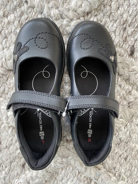 MARKS AND SPENCER girls light up school shoes - 12 1/2 - Brand New With ...