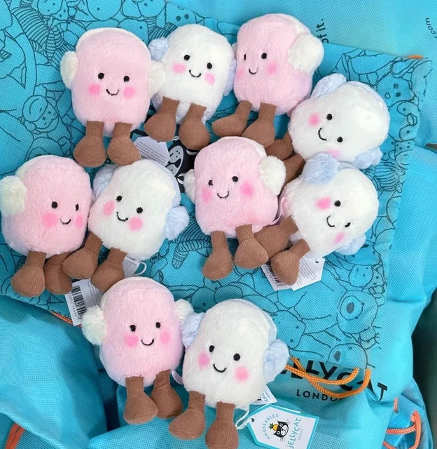 JELLYCAT AMUSEABLES TOASTIE Pink and White Marshmallows - New w/Tag ...