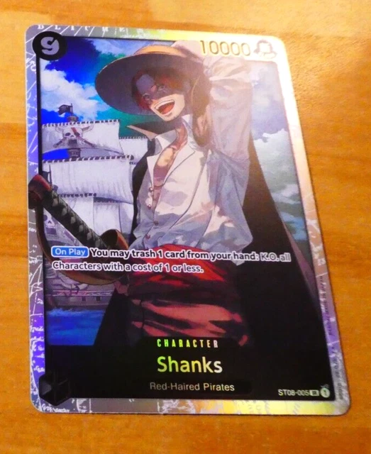 ONE PIECE ENGLISH CARD HOLO GAME CARTE Shanks ST08-005 SR ST EN TCG MINT EUR 4,99 - PicClick FR