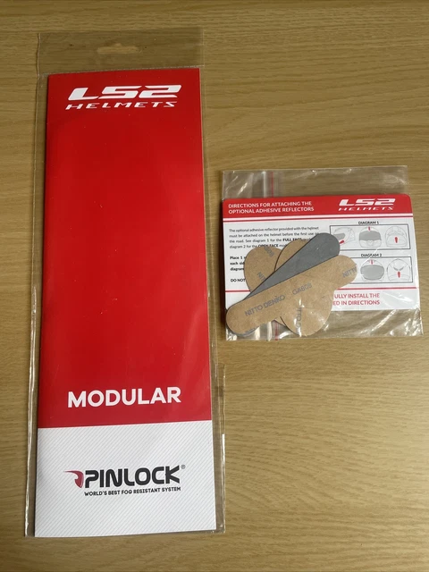 LS2 PINLOCK MODULAR Fog Resistant Lens Insert And Adhesive Reflector ...