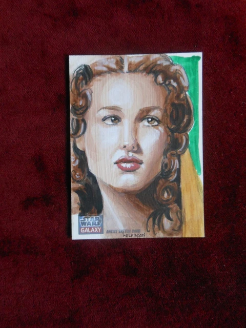 CARTE CROQUIS STAR Wars Galaxy 6 Sarah Wilkinson Padme Amidala Topps ...