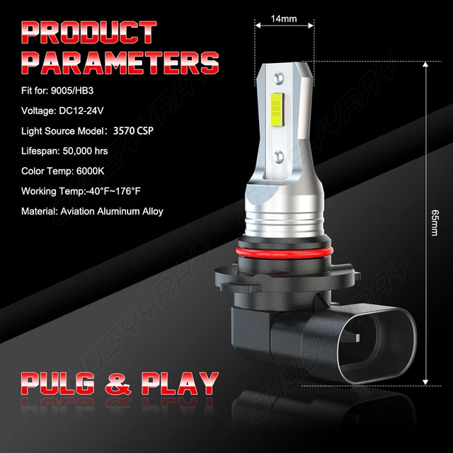 FOR 2006-2010 JEEP Commander 6X LED Headlights Hi/Lo fog Lights Bulbs ...