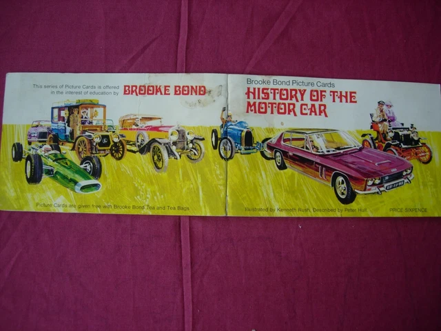 HISTORY OF THE Motor Car Brooke Bond Tea cards 1968 X50 comp set in ...