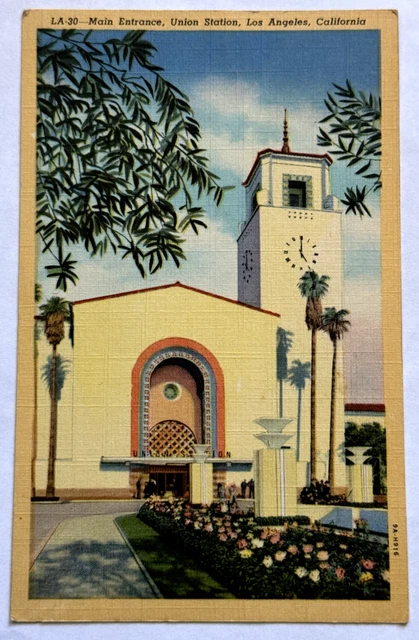MAIN ENTRANCE UNION Station Los Angeles California Exterior Clock Tower ...