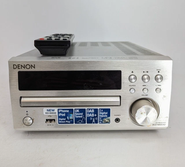 DENON RCD-M40DAB DAB/DAB+ Micro HI-FI CD Receiver With Remote Control ...