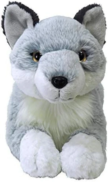 SUN LEMON KNEE Wolf Size M Cuddly Plush Doll Fluffy Wolf Lap Stuffed P ...