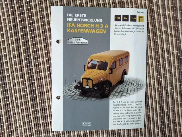 IFA HORCH H3 A Kastenwagen/Bus DDR Nutzfahrzeuge Datenblatt Atlas ...