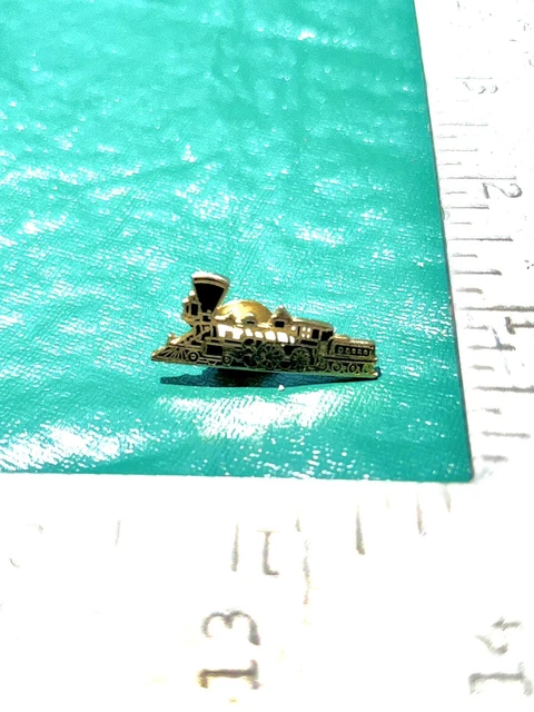 CHOO CHOO TRAIN Steam Engine Locomotive Tie Bar Clip Gold Tone Lapel ...
