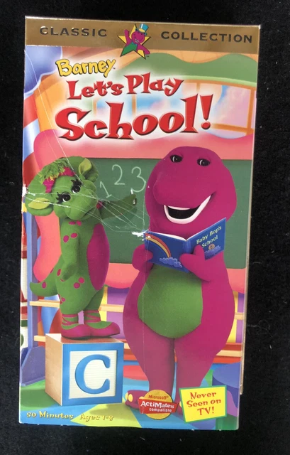 BARNEY VHS LOT 3x Barney’s In Concert, Let’s Play School, Sing & Dance ...