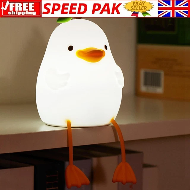 CUTE DUCK LED Night Lamp USB Rechargeable 1200mAh Squishy Duck Night ...