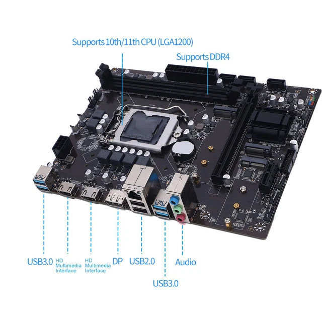 H511 GAMING MOTHERBOARD LGA 1200 DDR4 M.2 Serial ATA3.0x3 PCIe 4 WiFi ...