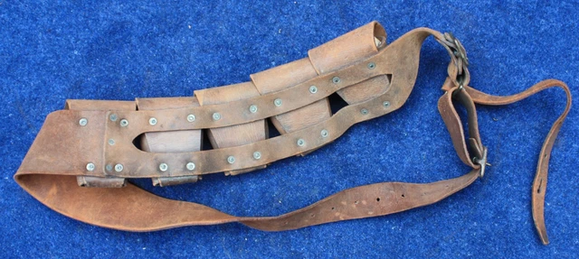ORIGINAL WW1 BRITISH Army 1903 Pattern Leather Bandolier. All intact ...