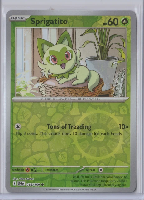 POKÉMON 2025 JOURNEY Together SPRIGATITO 016/159 MINT Pack Fresh ...