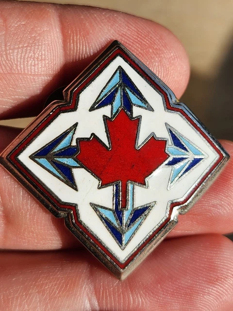 VINTAGE CANADIAN FORCES Fmc Force Mobile Command Enamel Pocket Badge Z3 ...