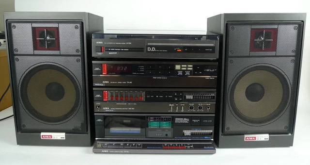 VINTAGE 1984 AIWA V-900 HiFi Stack System - LX-50, MX-90, TX-110, FX-50 ...