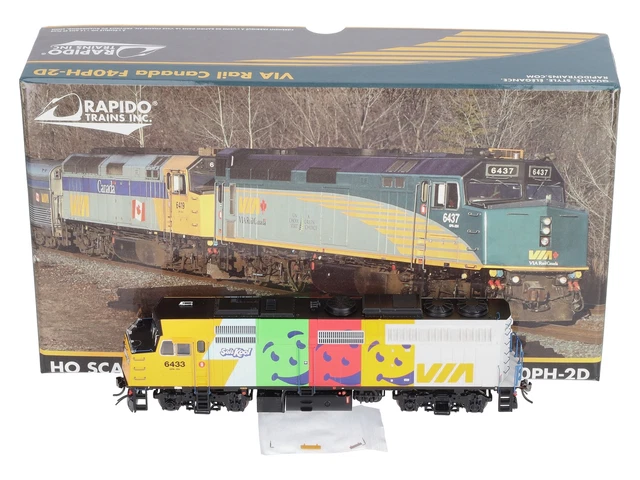 RAPIDO TRAINS 80556 HO VIA Kool-Aid EMD F40PH-2D Diesel Loco Sound/DC ...