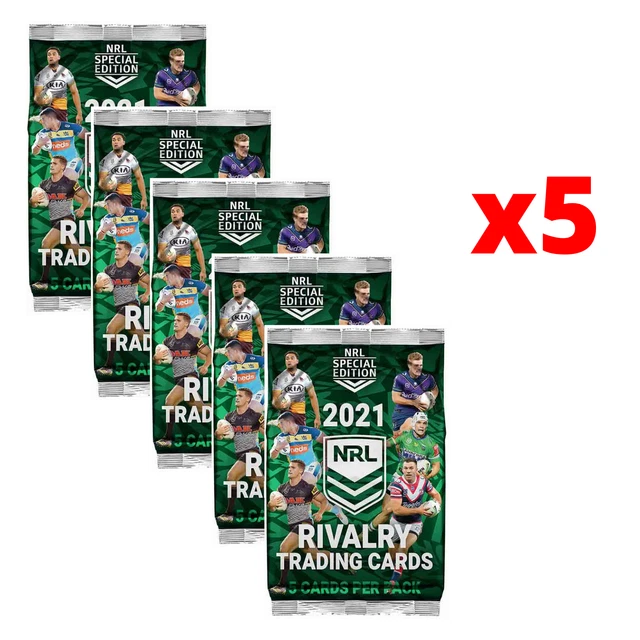 5 X 2021 TLA NRL Rivalry Trading Cards Sealed Packs 25 cards $29.95 ...