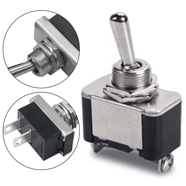 INTERRUPTEUR À BASCULE automobile base bakélite SPST 12V 25A avec 6 ...