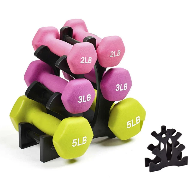 3 TIER RACK Stand Free Weights Dumbbell Set Gym Storage Rack Hand ...