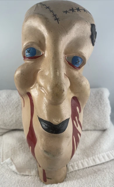 VINTAGE CARNIVAL HAUNTED House Prop Severed Head Halloween Prop Macabre ...