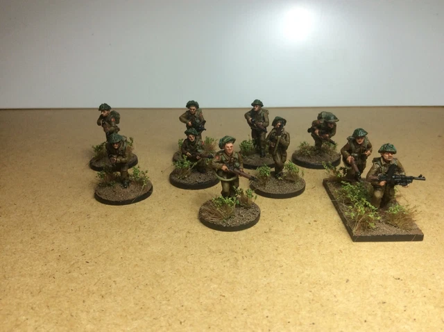 20MM WW2 BRITISH Infantry Section by AB Miniatures painted and based ...