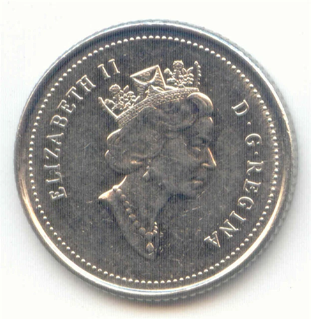 CANADA 1990 DIME Canadian 10 Cents Bluenose Schooner Ship 10c 10 c ...