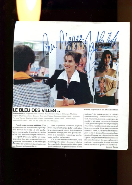 SIGNED PHOTOGRAPH WITH Dedication by Actress Mathilde SEIGNER £13.43 ...
