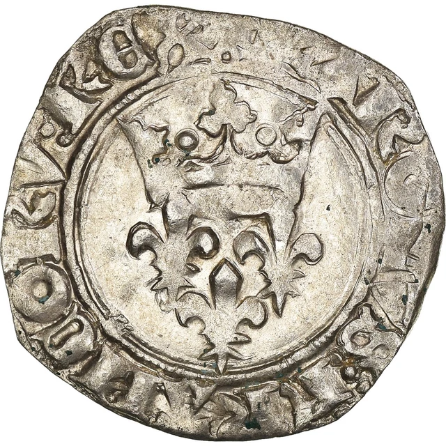 MONNAIE, FRANCE, CHARLES VI, Florette, Paris, TTB, Billon, Duplessy ...