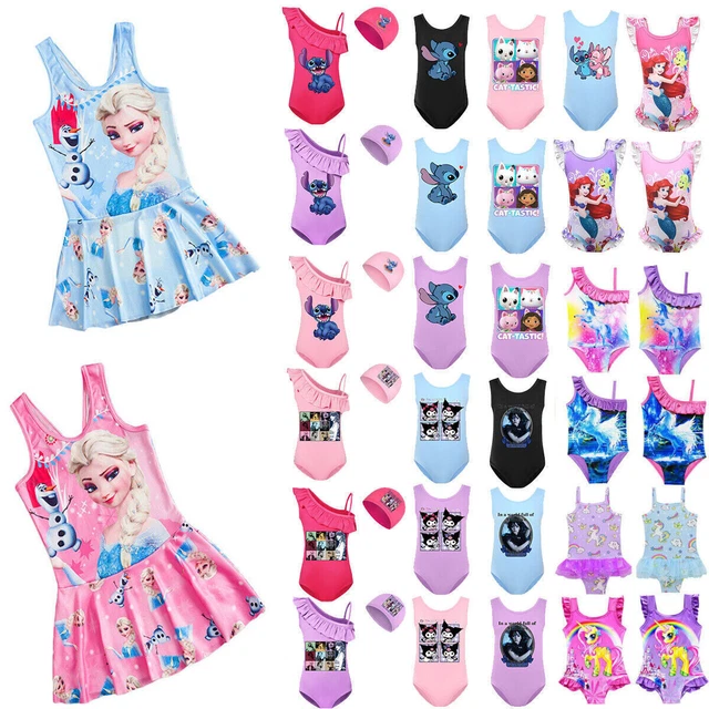 KINDER MÄDCHEN CARTOON Charakter Schwimmanzug Bademode Badeanzug Strand ...