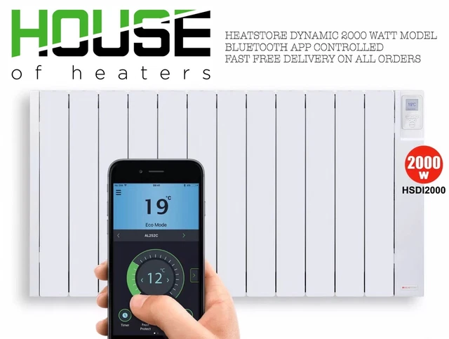 HEATSTORE DYNAMIC HSDI2000 2kw Intelirad Oil Filled Electric Radiator ...