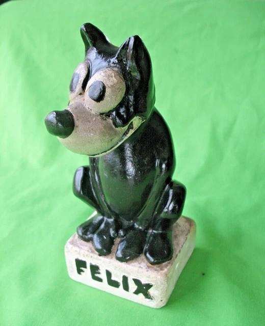 RARE ORIGINAL ANTIQUE 1930's Chalkware Felix The Cat Figure Pathe ...