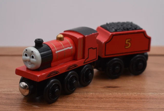 JAMES & TENDER 2003 Train Tank Engine GUC Thomas & Friends Wooden ...