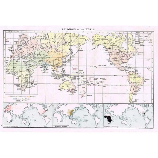 RELIGIONS OF THE WORLD; Christian, Mohammedan, Brahman etc - Antique ...