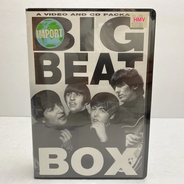NEW THE BEATLES 'Big Beat Box' VHS Video Tape & CD Box Set 1994 Merlin ...