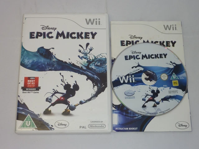 DISNEY EPIC MICKEY Nintendo Video Game 3D Platformer Mickey Mouse ...